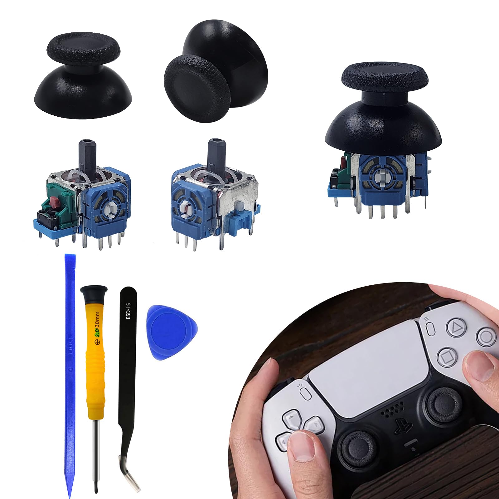 Snapklik.com : 2+2 Eaglewireless PS5 Analog Stick Replacement Part PS5 ...