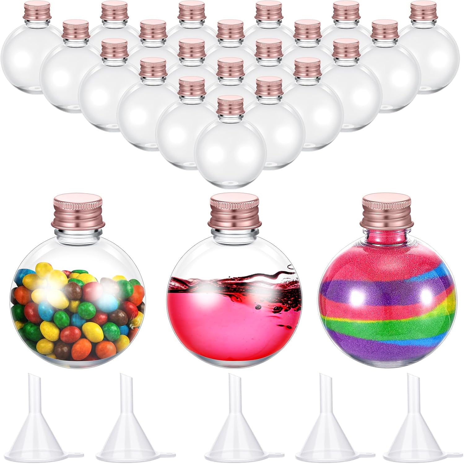 Amazon.com: Layhit 24 Pcs Spherical Plastic Potion Bottles Ball Shape ...