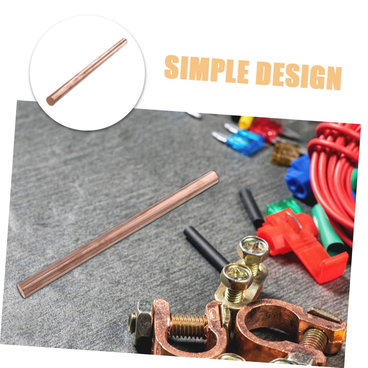 Copper Garden Rods 5-Pack 3mm Copper Rods - 300mm Length (11.8") Pure ...