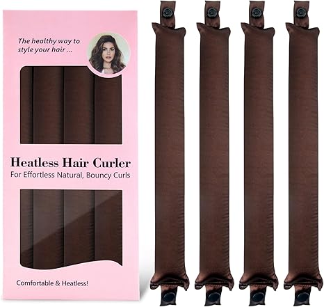 Yozexin 4Pcs Heatless Curlers, Heatless Blowout Rods, Overnight Blowout ...