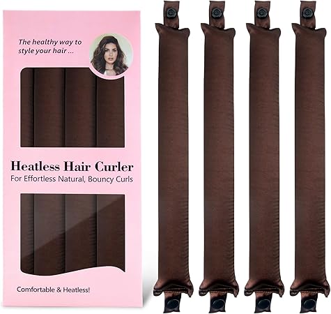Yozexin 4Pcs Heatless Curlers, Heatless Blowout Rods, Overnight Blowout ...