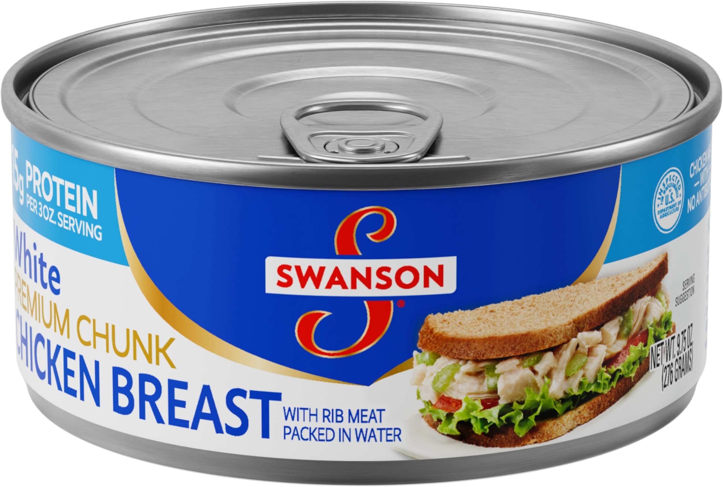 Amazon.com: Swanson White Premium Chunk Canned Chicken Breast in Water ...