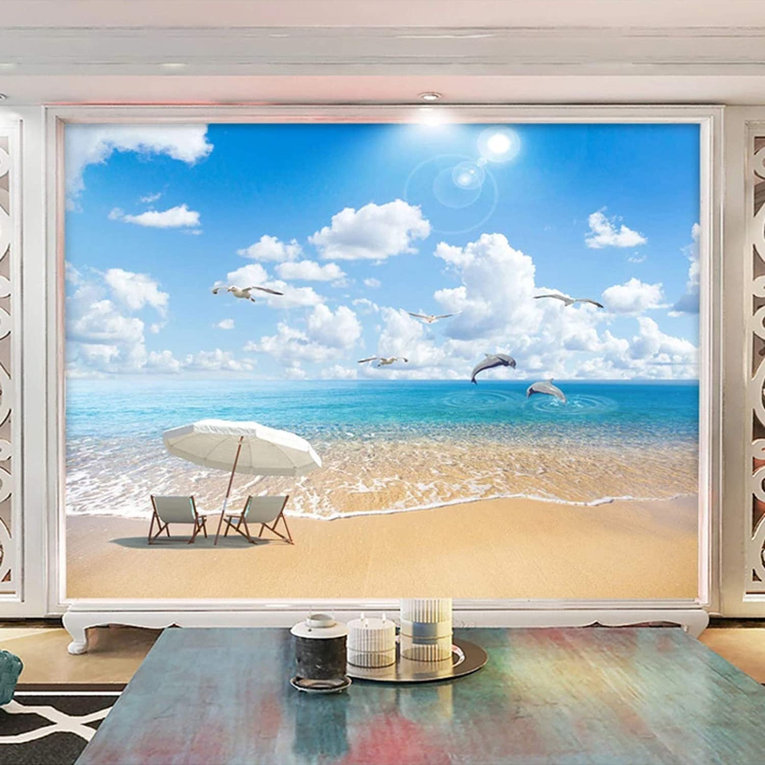 Bordes De Papel Tapiz Con Tema De Playa Murales De Playa Y Costa