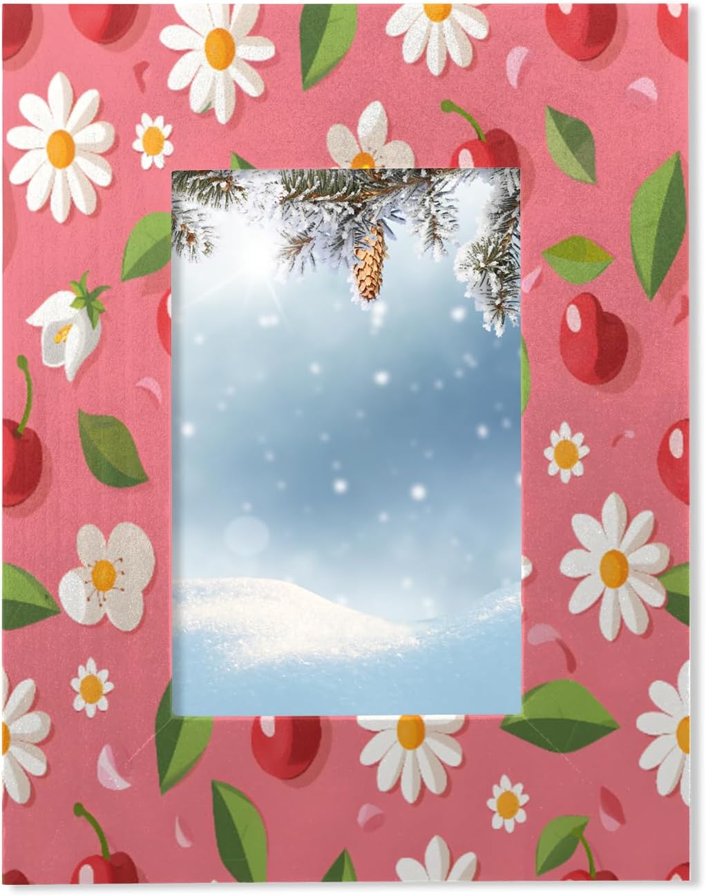 Amazon.com - Tavisto 4x6 wooden Picture Frame, Cherry Daisy Pink ...