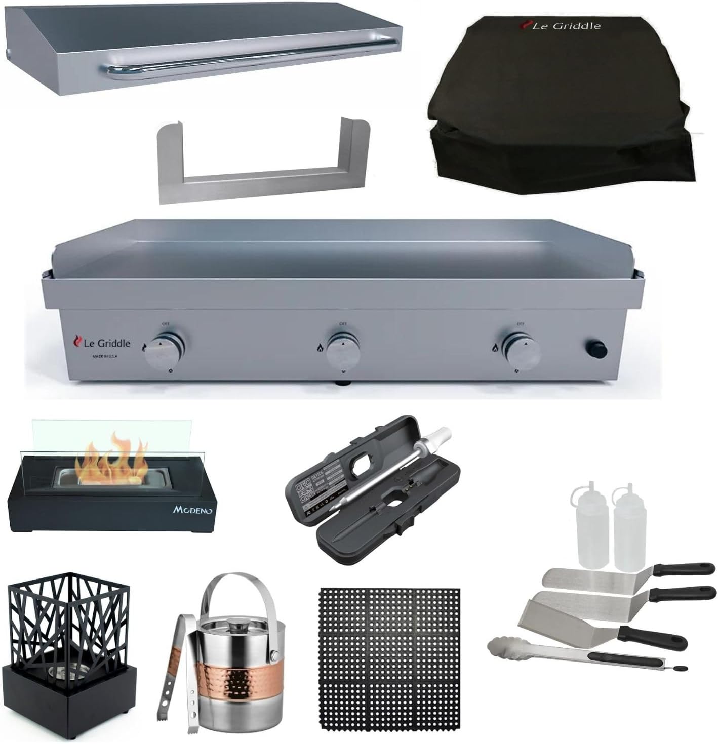 Amazon.com : AMS Fireplace LeGriddle Built-In Gas Griddle With 3 Burner ...