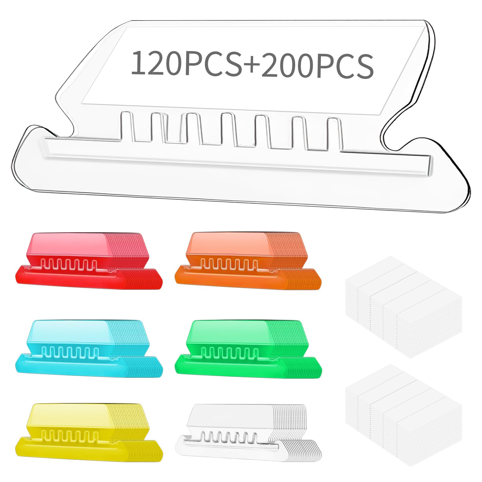 Amazon.com : Hanging File Folder Tabs, 120 Pcs File Folder Tabs and 200 ...