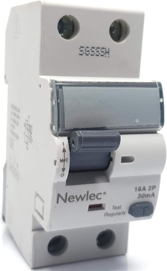 Newlec RCCB 16 Amp 30mA 6KA Double Pole - 2P RCD Circuit Breaker With ...