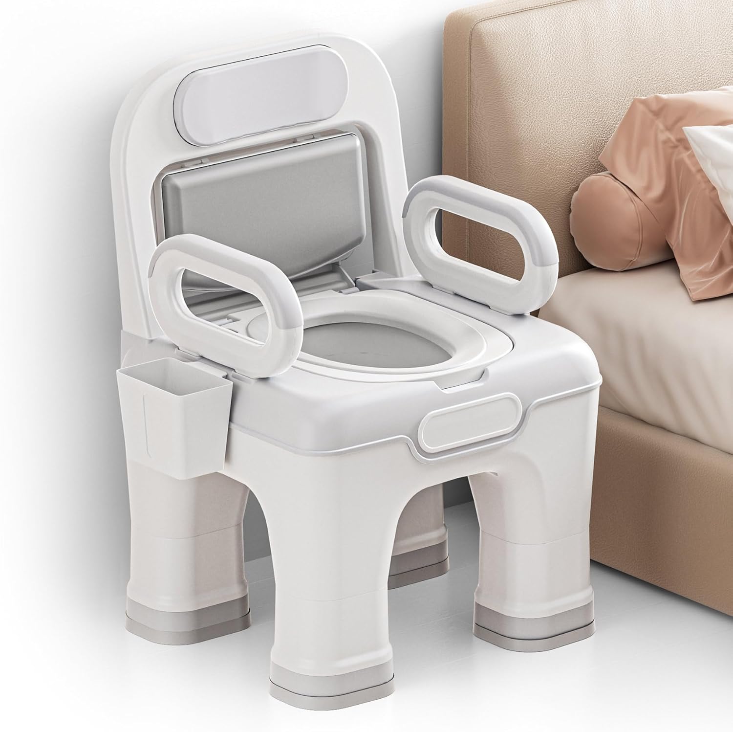 Amazon.com: AKIMRABY Bedside Commode, Upgraded Safety Commode Toilet ...