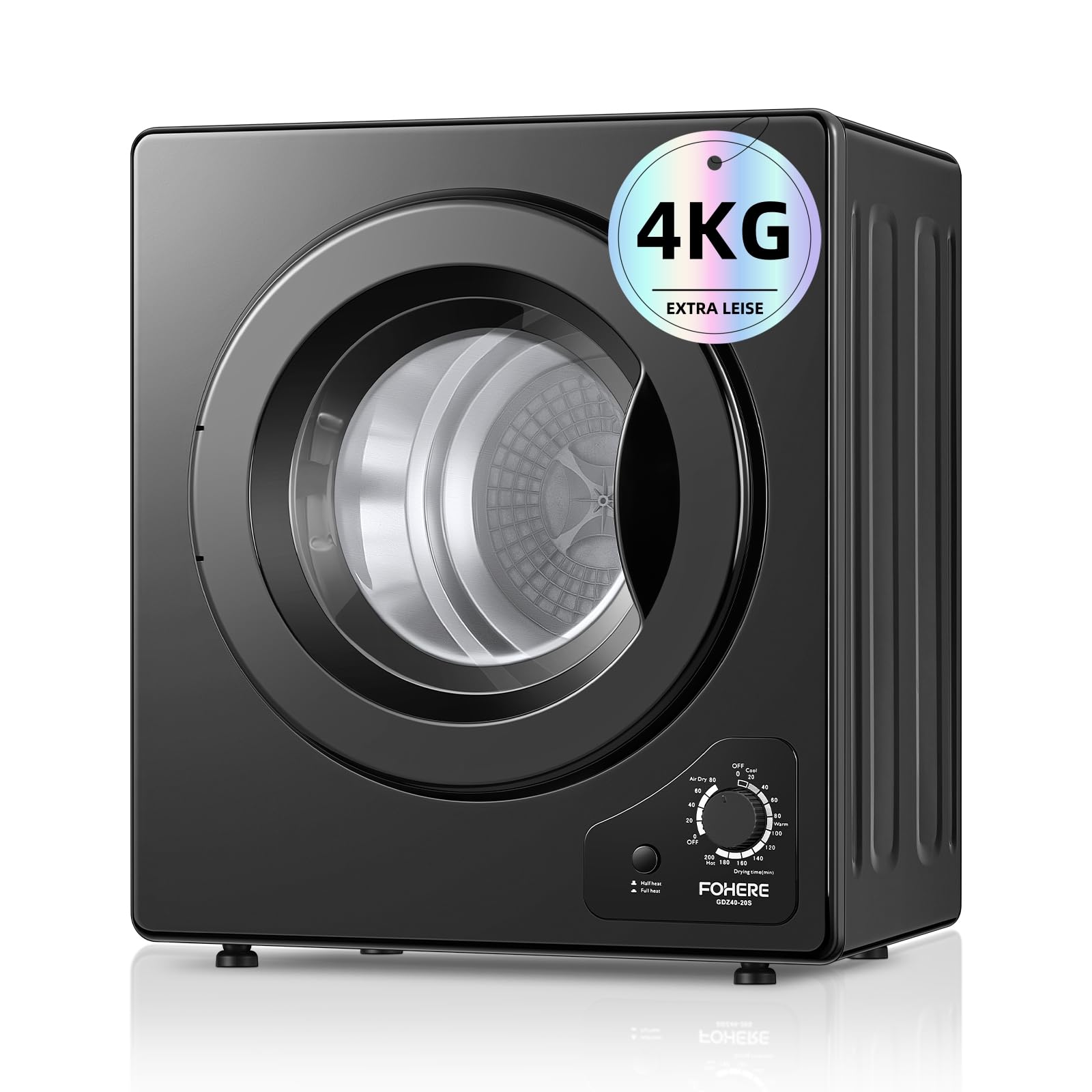 Buy 4KG Tumble Dryer with Sensor Dry, FOHERE 1200W Compact Vented ...