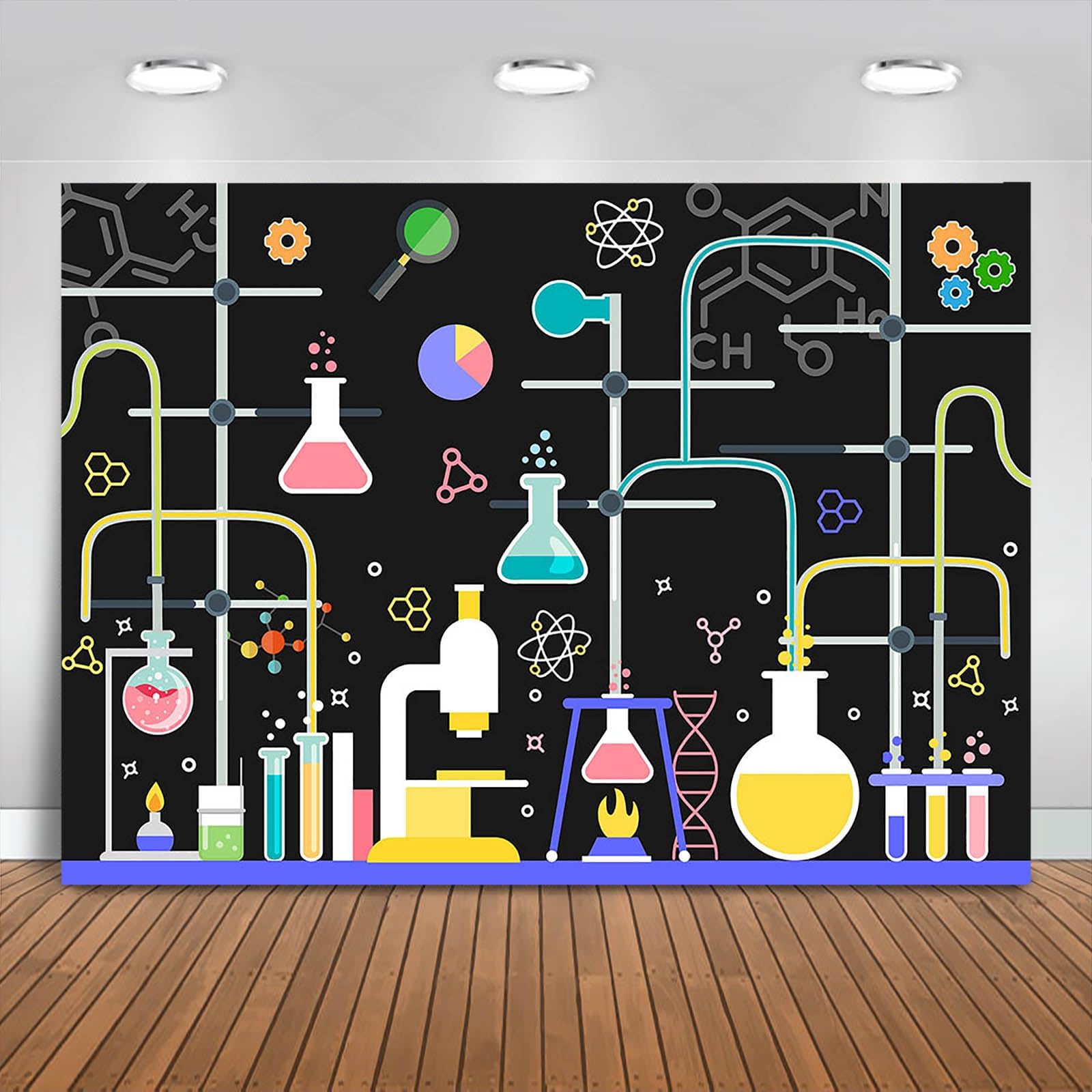 Amazon.com : AOFOTO 8x6ft Science Lab Backdrop Chemistry Classroom Back ...
