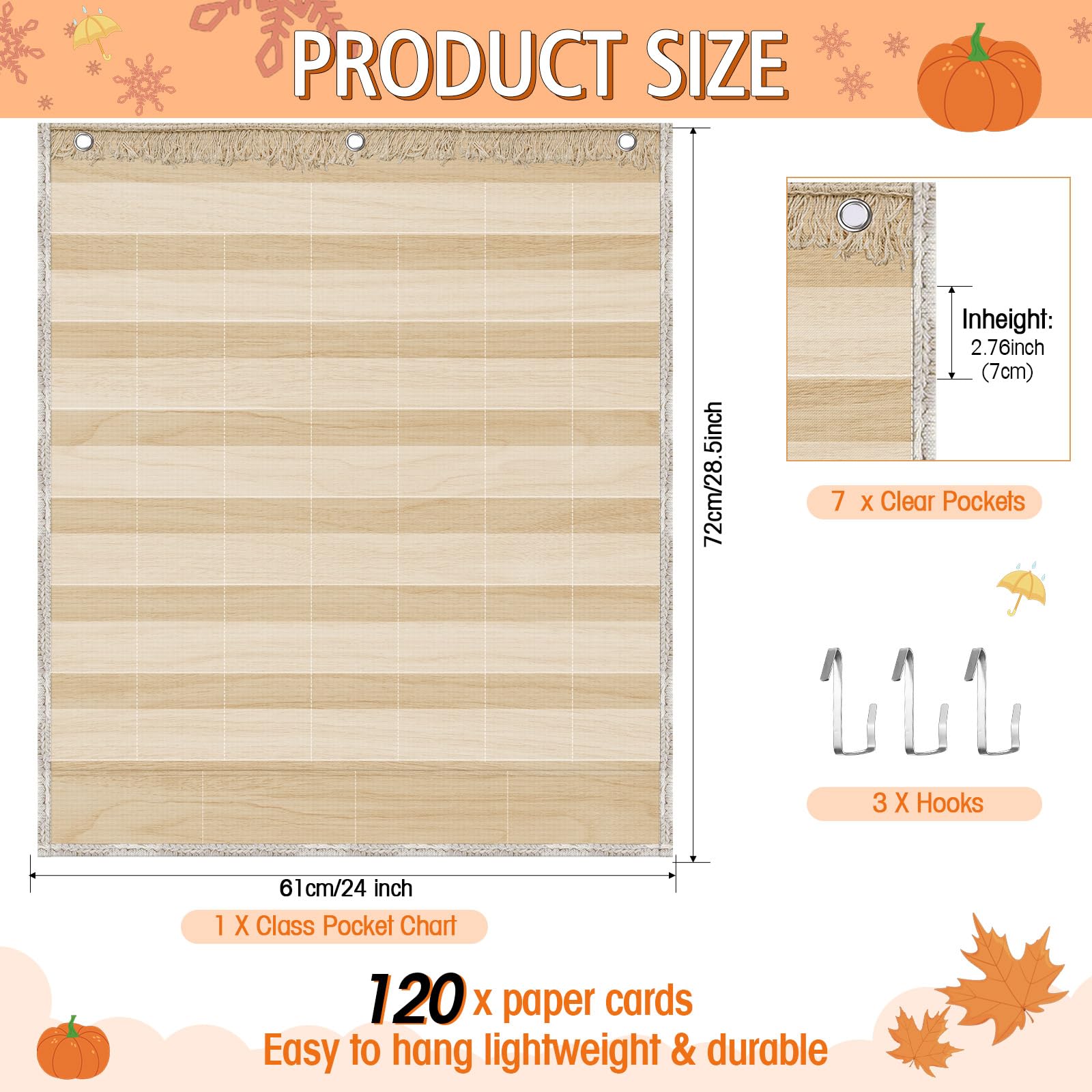 Snapklik.com : Sinload Classroom Calendar Pocket Chart Set Calendar ...