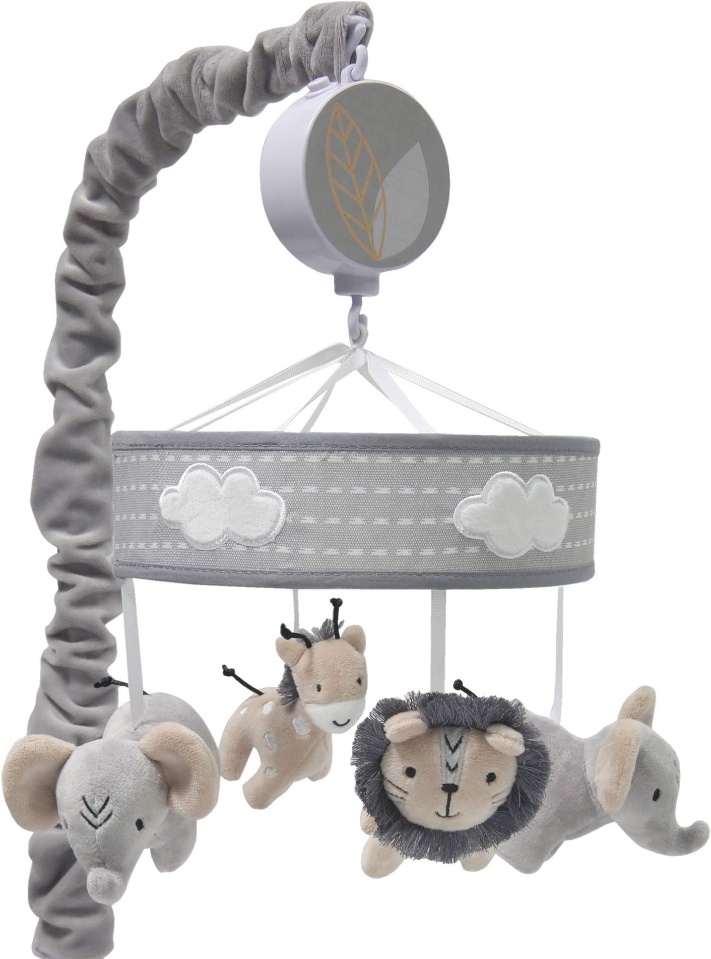 Amazon.com : Lambs & Ivy Jungle Safari Musical Baby Crib Mobile - Gray ...
