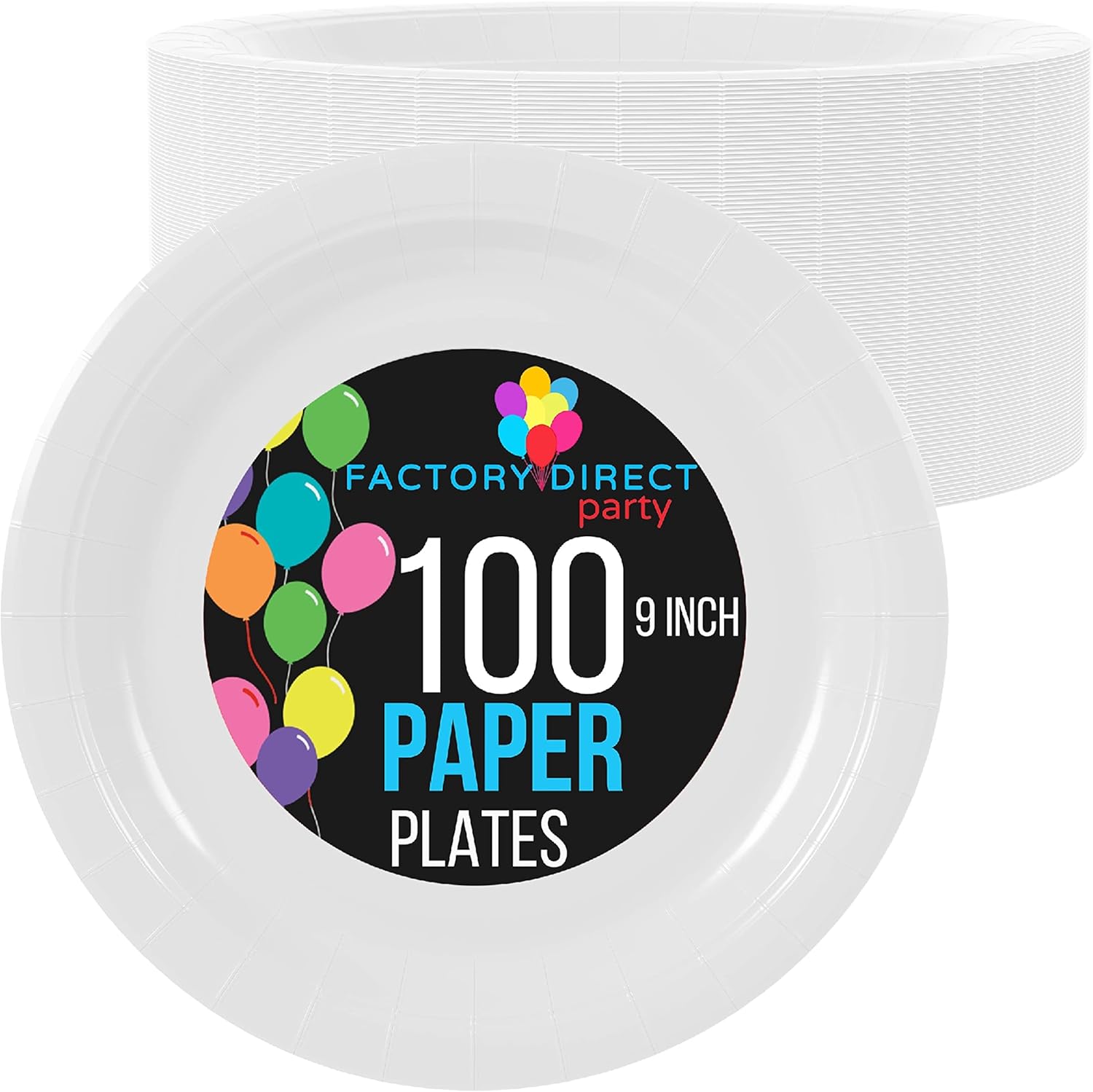 Amazon.com: Exquisite White Paper Plates 9 Inch 100 Count - White 9 ...