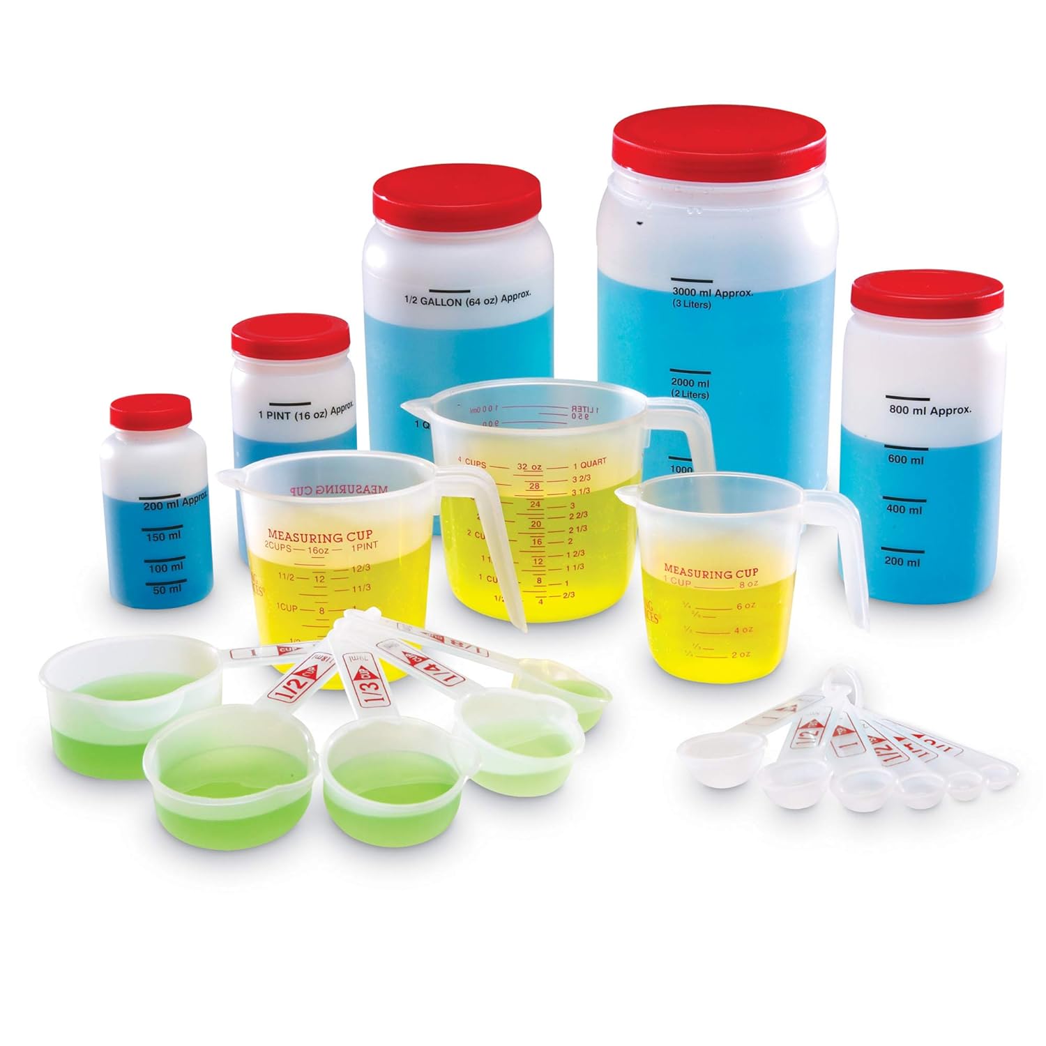 Amazon.com: Learning Resources Classroom Liquid Measuring Set - 19 ...