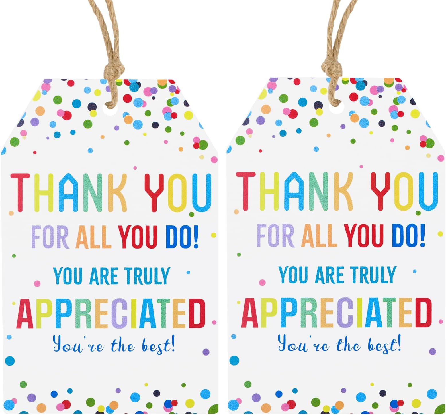 Amazon.com: Employee Appreciation Week Gift Tags Thank You Presents Tag ...