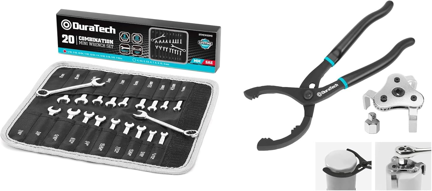 DURATECH Mini Wrench Set, Midget Combination Wrench Set, 20-Piece and 2 ...