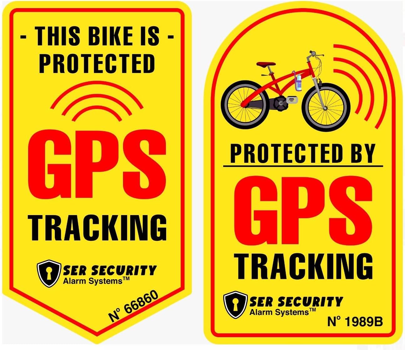 Amazon.com - USSZ (2Pcs) Warning GPS Tracking Sticker | Tracker Alarm ...