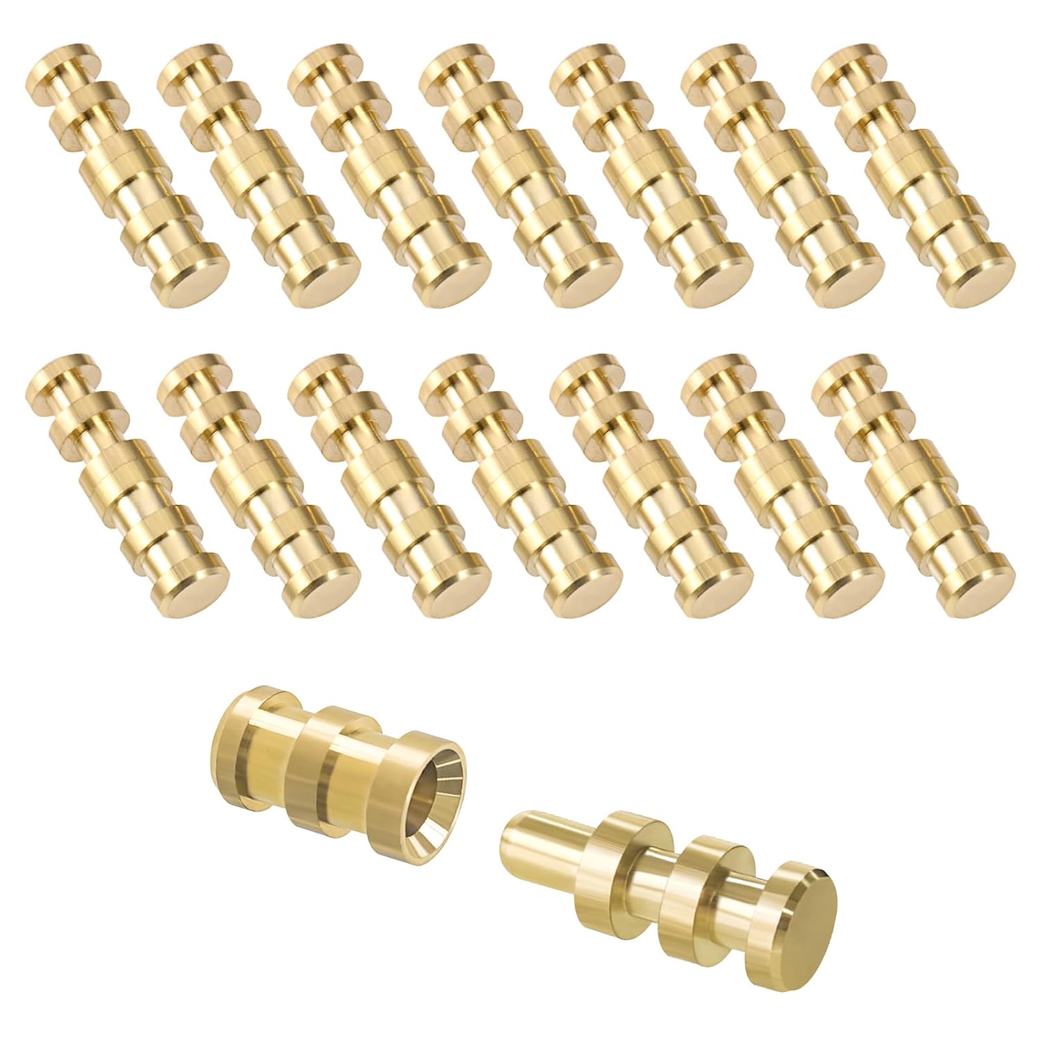 Brass Table Leaf Dowel Pin, 15pcs Table Bolt Sleeve Connectors Table ...