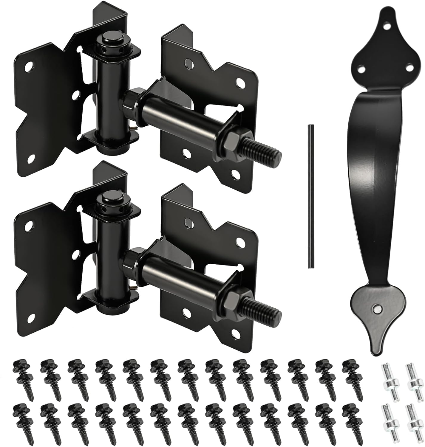 Amazon.com: Eyourlife Heavy Duty Self-Closing Gate Hinges for Wooden ...