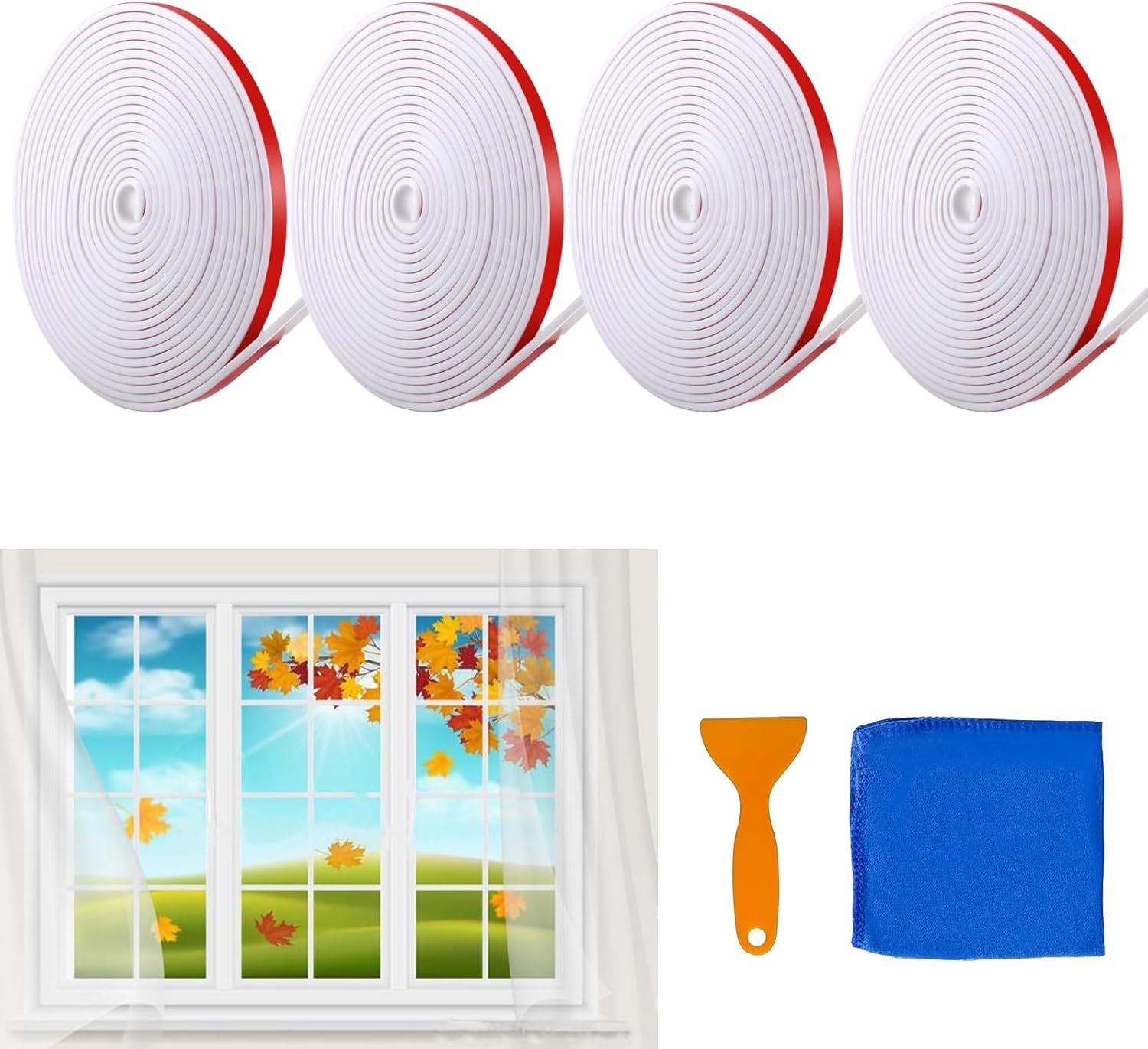 Amazon.com: 4 Rolls Window Grille Inserts Grid Kit 60 ft Self Adhesive ...