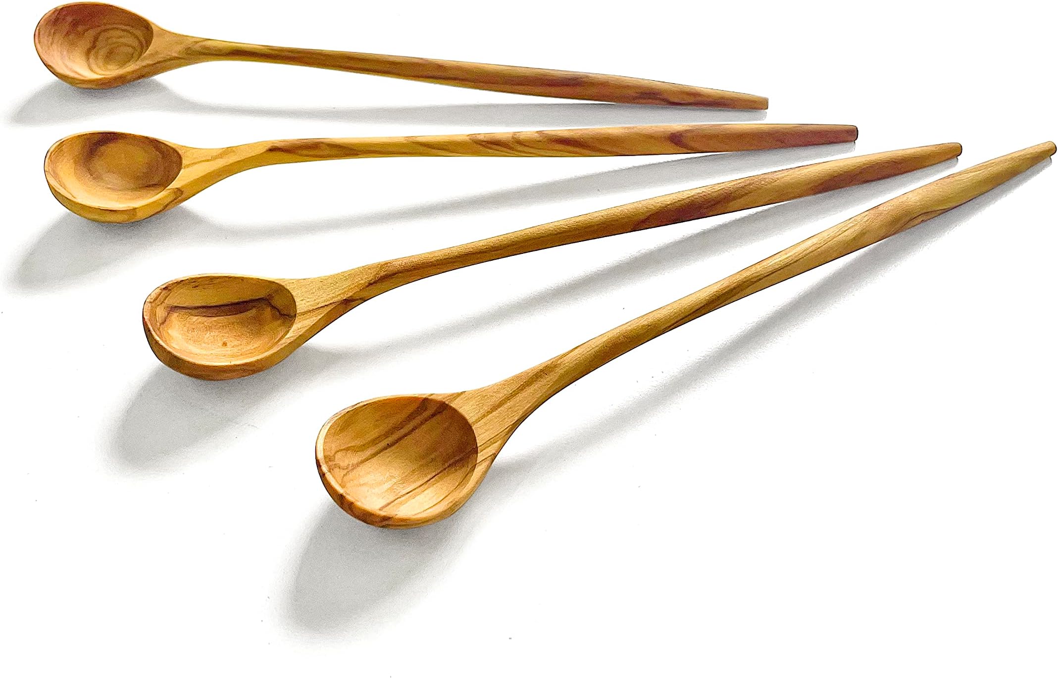 Amazon.com: Bayti Long Handle Acacia Wooden Measuring Spoons, 100% ...
