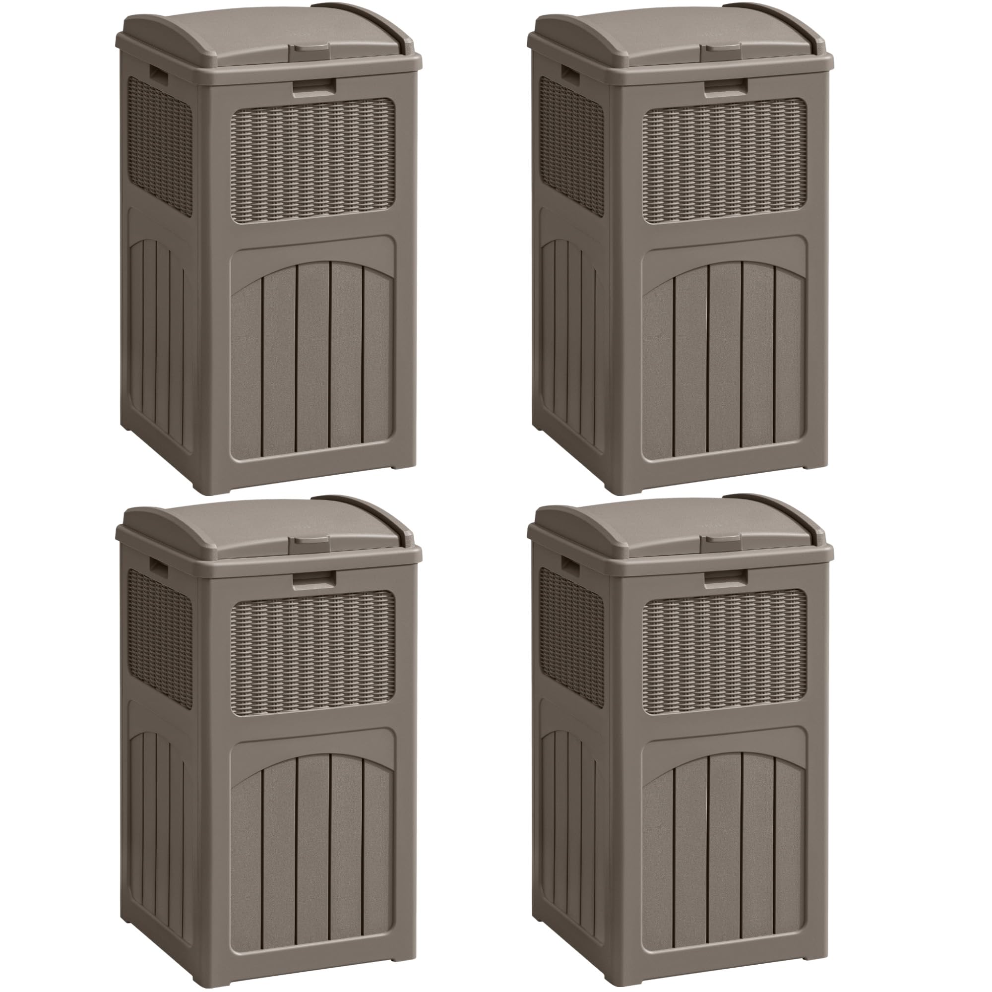 Amazon.com: Greesum 33 Gallon Resin Outdoor Trash Can with Lid ...