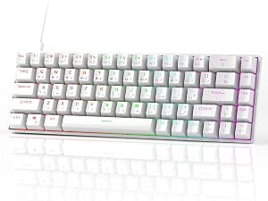 EURCRBU 68-Key Mechanical Keyboard, with English and Arabic bilingual ...