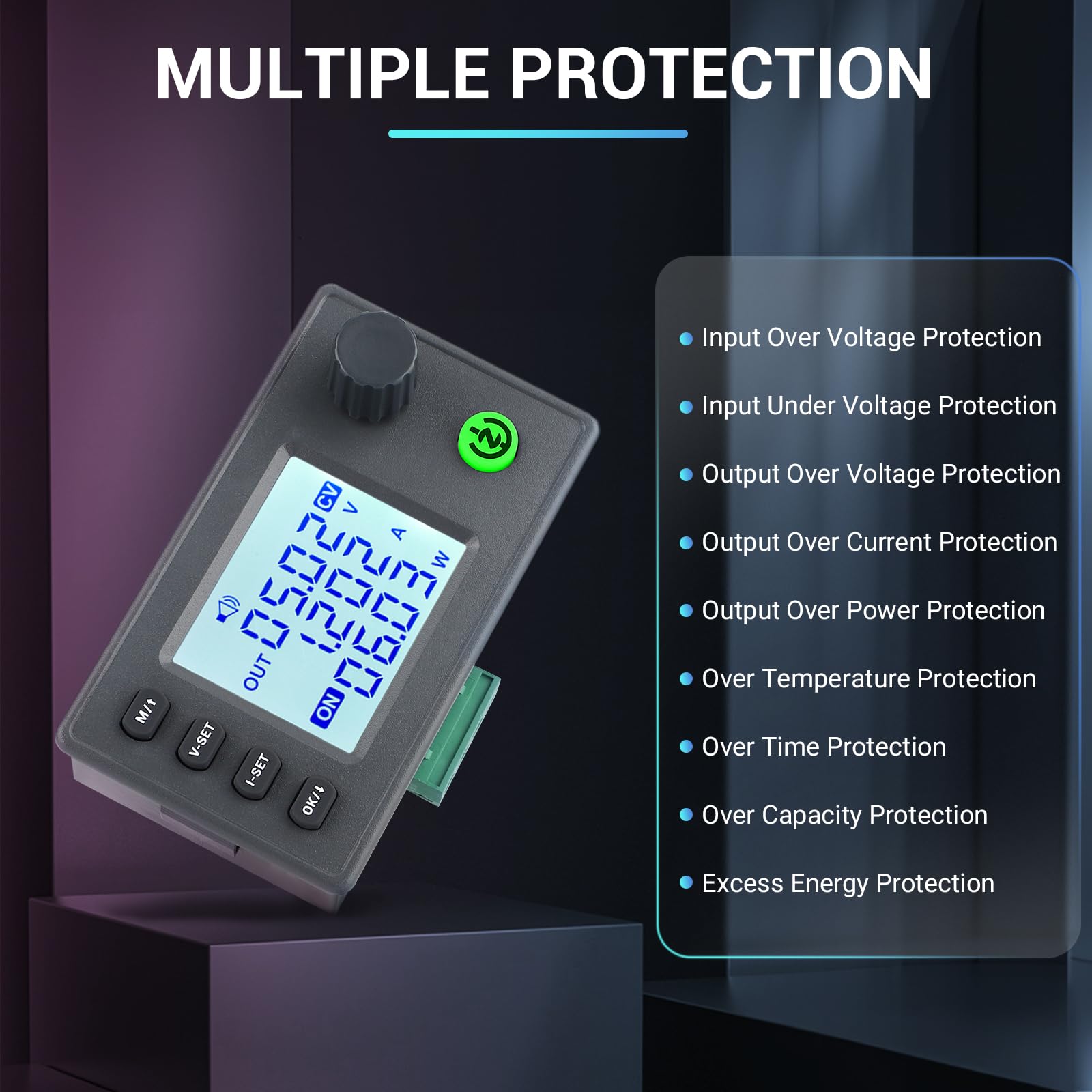 Snapklik.com : LCD Display Buck Boost Converter, DC 6-36V To 0.5-36V 4 ...