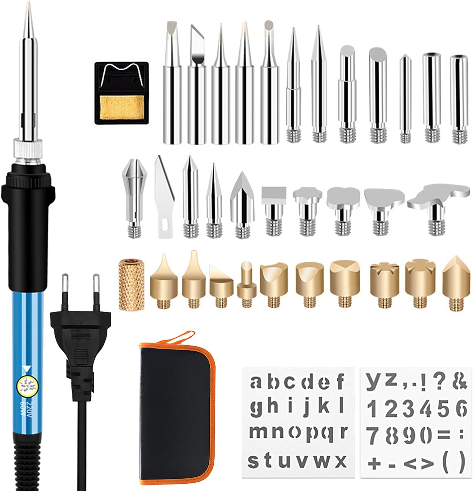 Kit de Pyrogravure sur Bois Fer à Souder,37PC 60W loisirs crÃ atifs ...