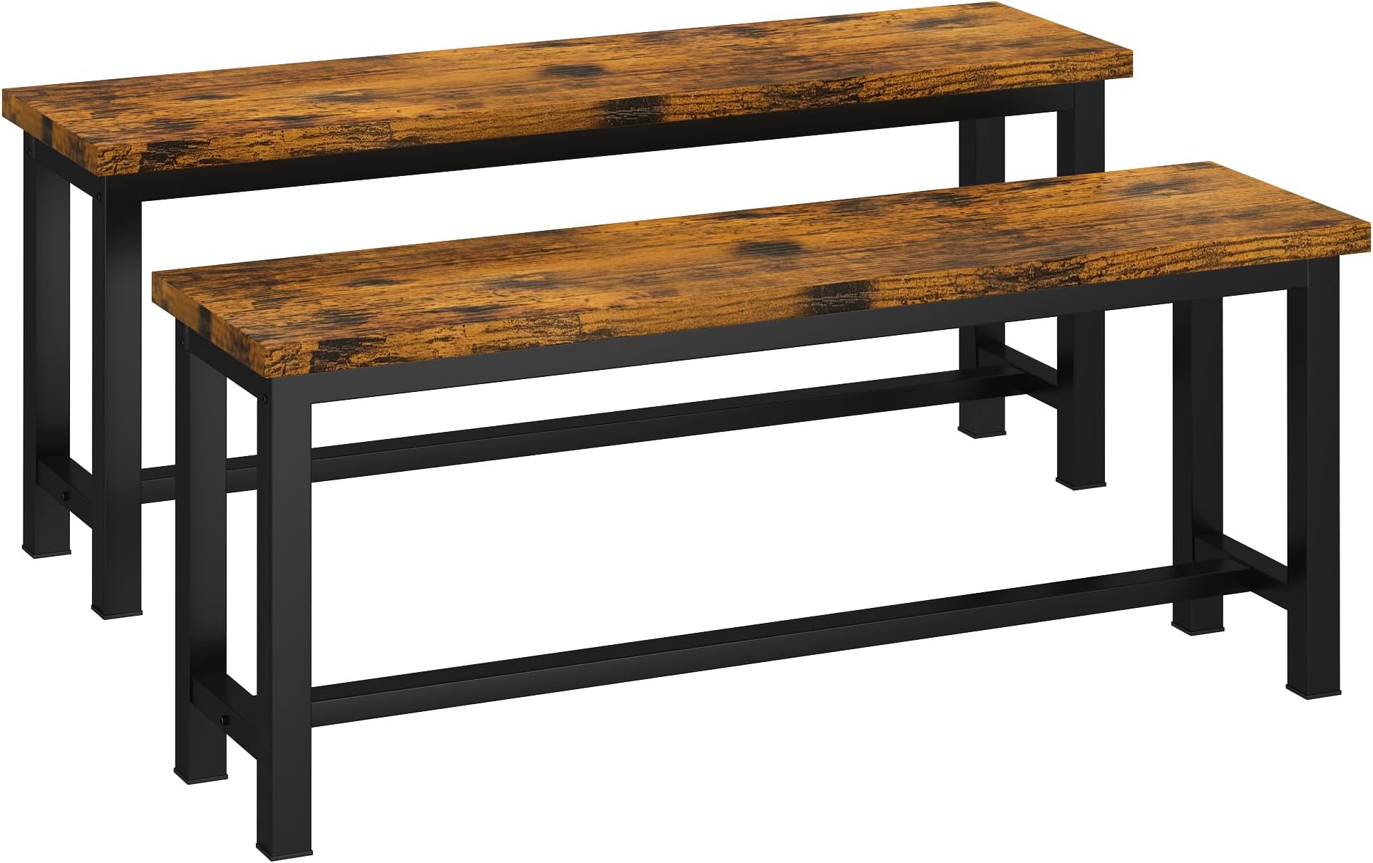 Amazon.com - Recaceik Dining Benches - Pair of 2 Industrial Benches for ...