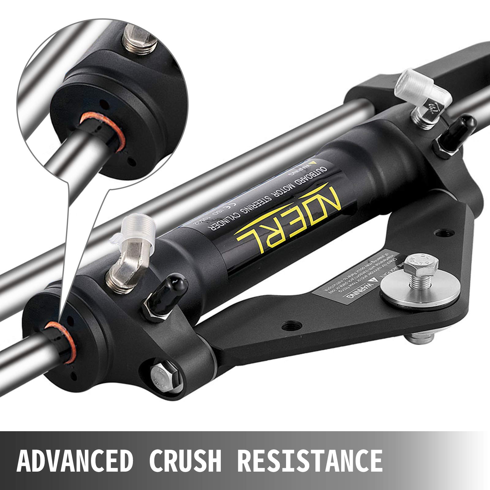 VEVOR Hydraulic Steering Cylinder 300HP, Hydraulic Steering Front Mount ...