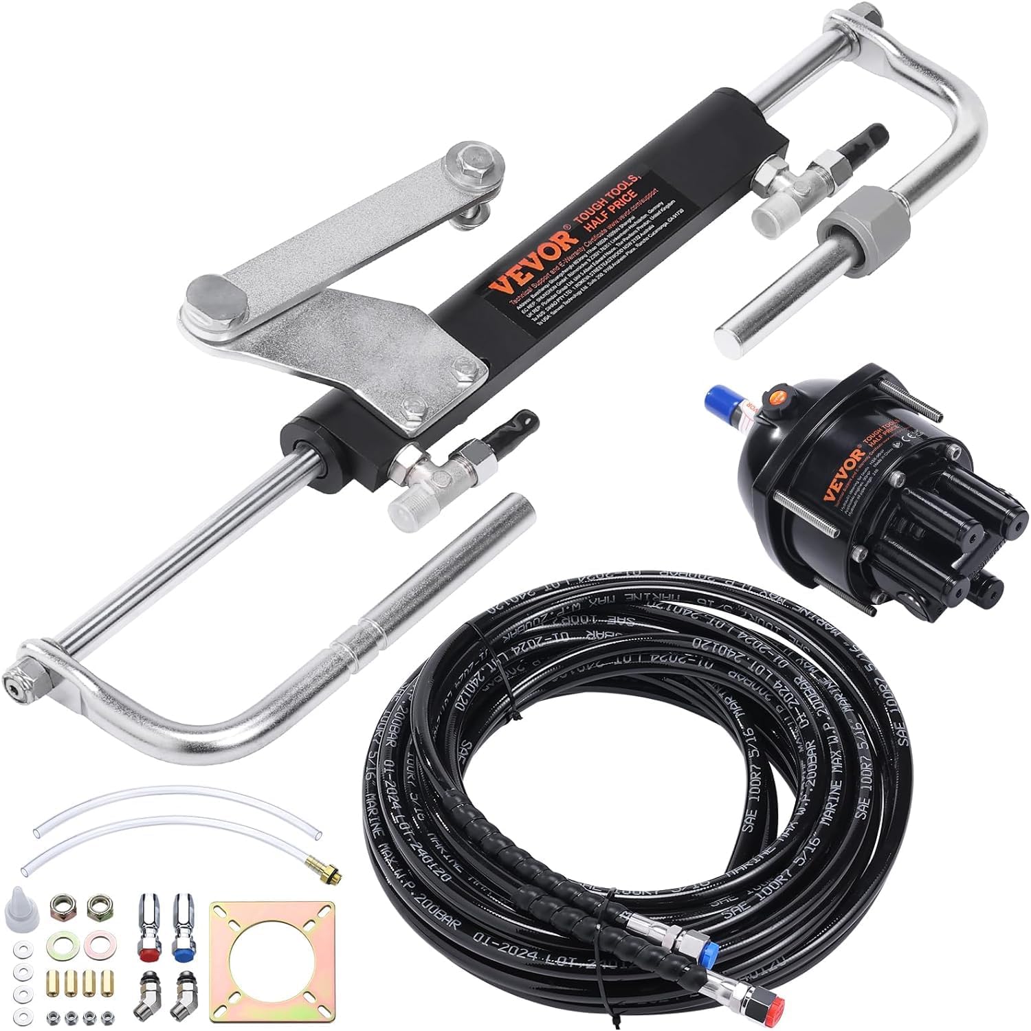 Amazon.com: 150HP Hydraulic Outboard Steering Kit - Complete Marine ...