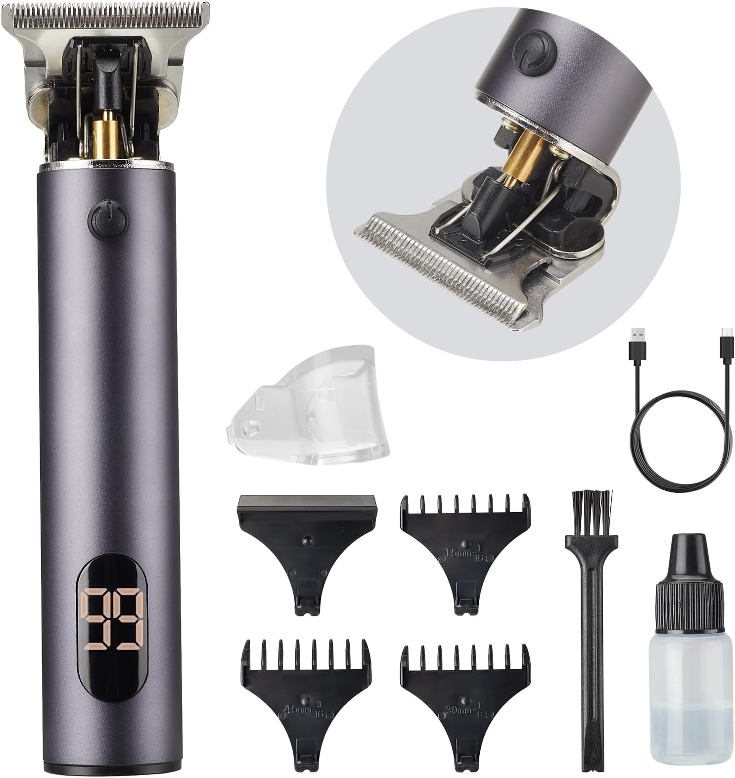 Amazon.com: HILYC Professional Mens Hair Clippers Zero Gapped Cordless ...