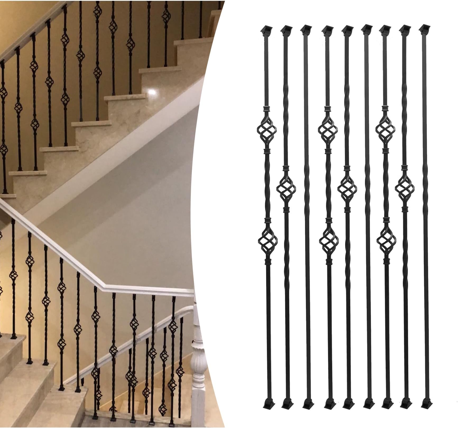 Affordable Stair Parts - Modern Adjustable Knuckles for 1/2" Iron ...