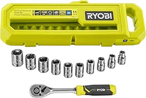 RYOBI RHRS11PC 3/8" Drive Ratchet and Sockets Set (11 Pieces) : Amazon ...