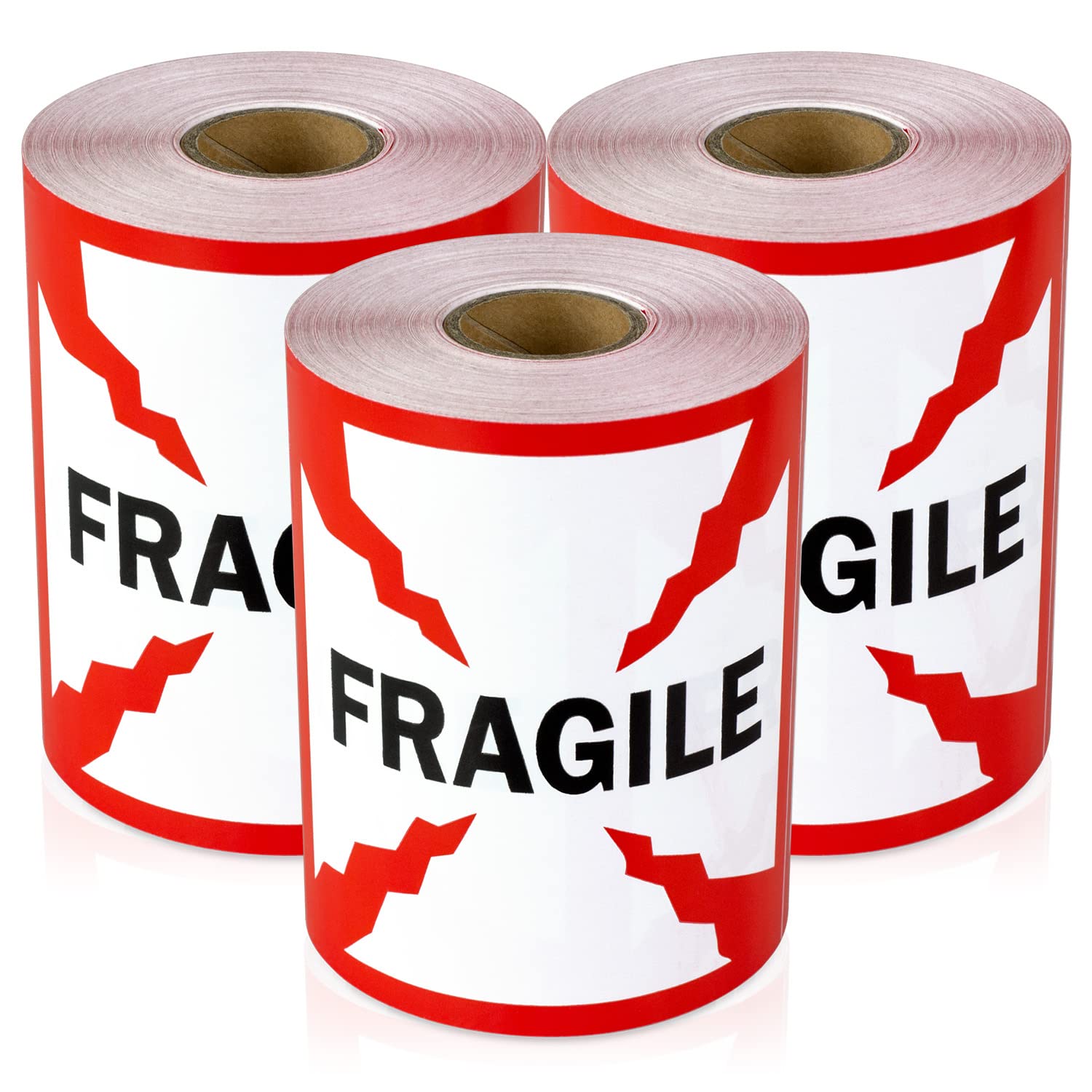 Amazon.com : 900 Labels - 4 x 4 inch [Glass/Fragile] Fragile Stickers ...