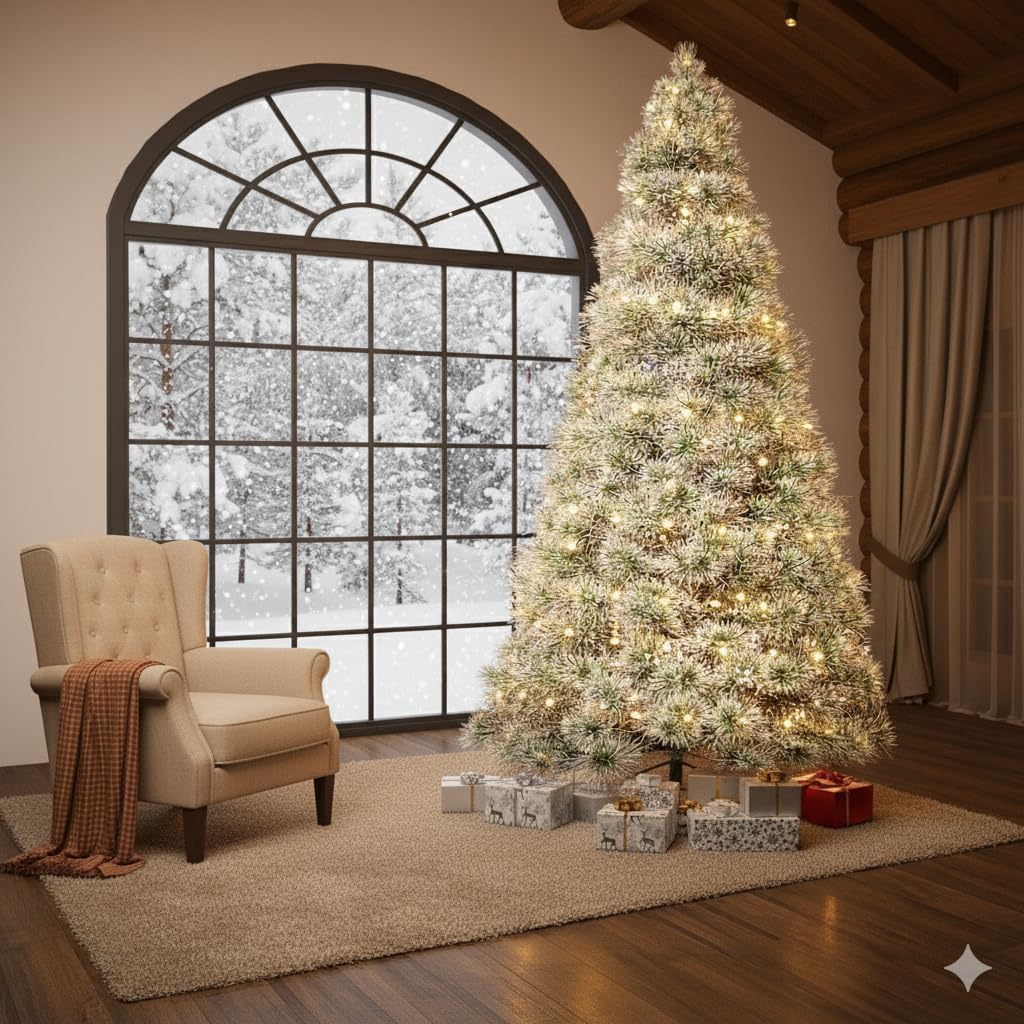 Amazon.com: Simple Deluxe 9ft Pre-lit Artificial Christmas Tree ...