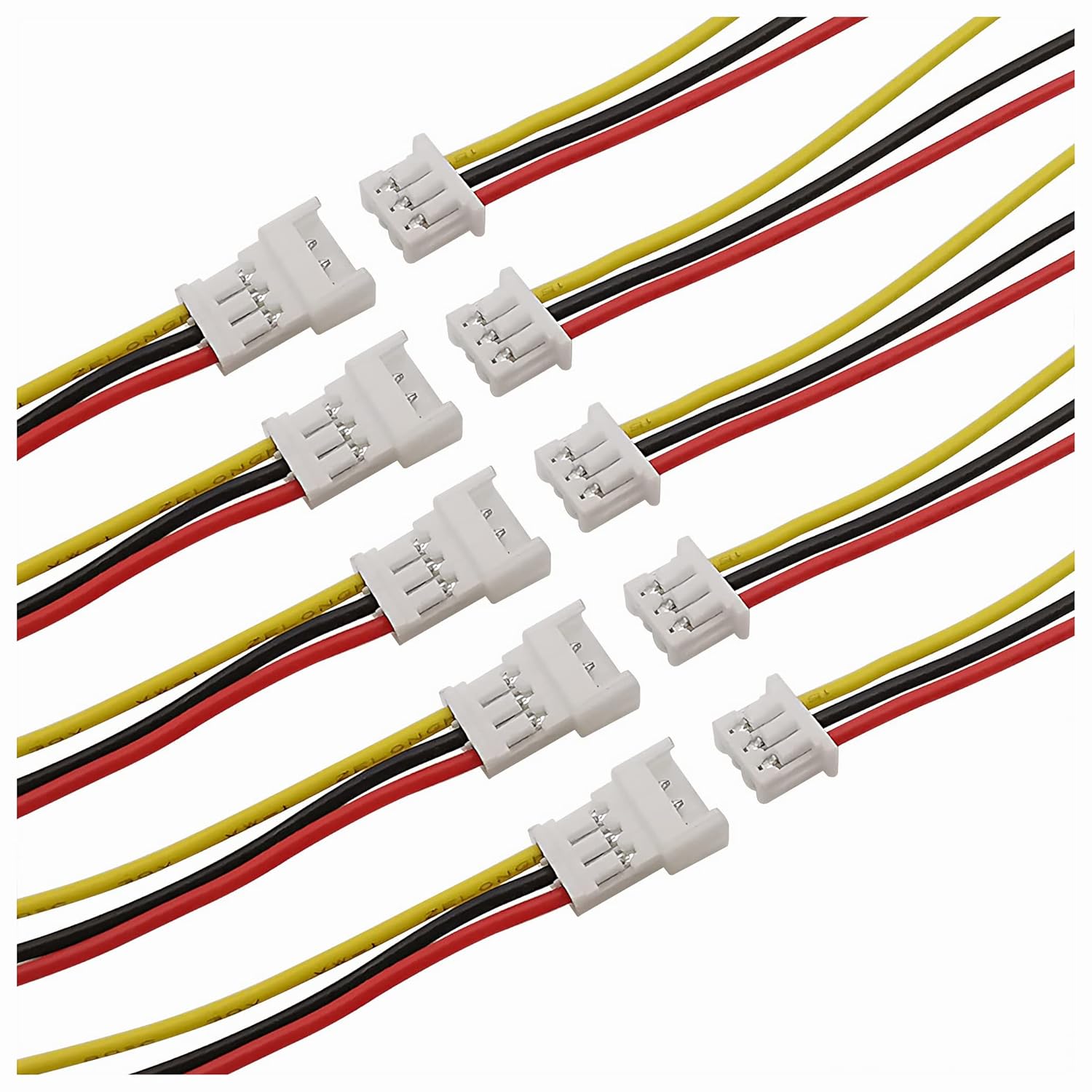 Micro Jst 1.25 Wire Connectors, 20Pairs/40pcs 1.25mm 3 Pin Jst Male and ...