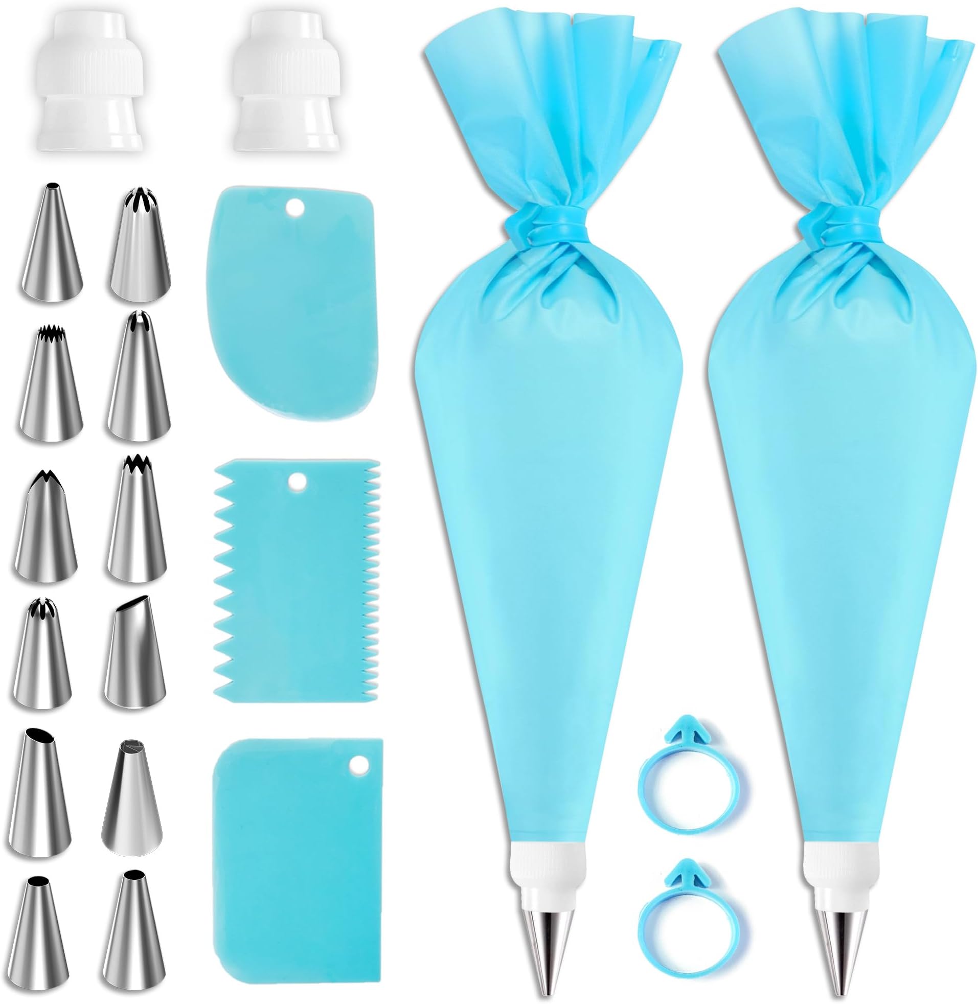 Amazon.com: Piping Bags and Tips Set, 34Pcs Bake Cake Decorating Kit ...