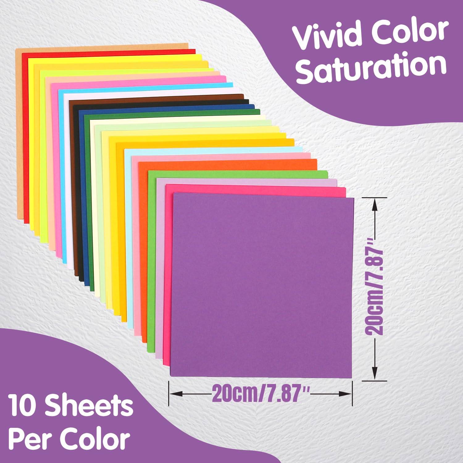 Snapklik.com : Origami Paper - 250 Sheets - 25 Colors - 7.87 Inch ...