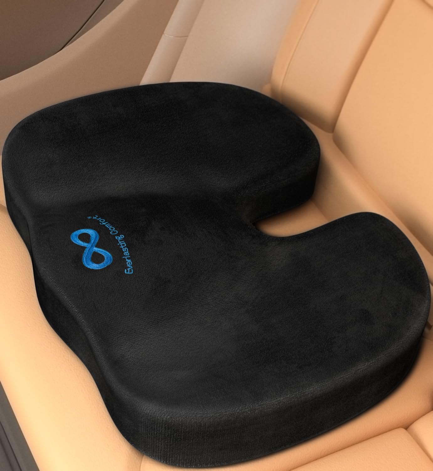 Amazon.com: Everlasting Comfort Memory Foam Car Seat Cushion - Tailbone ...