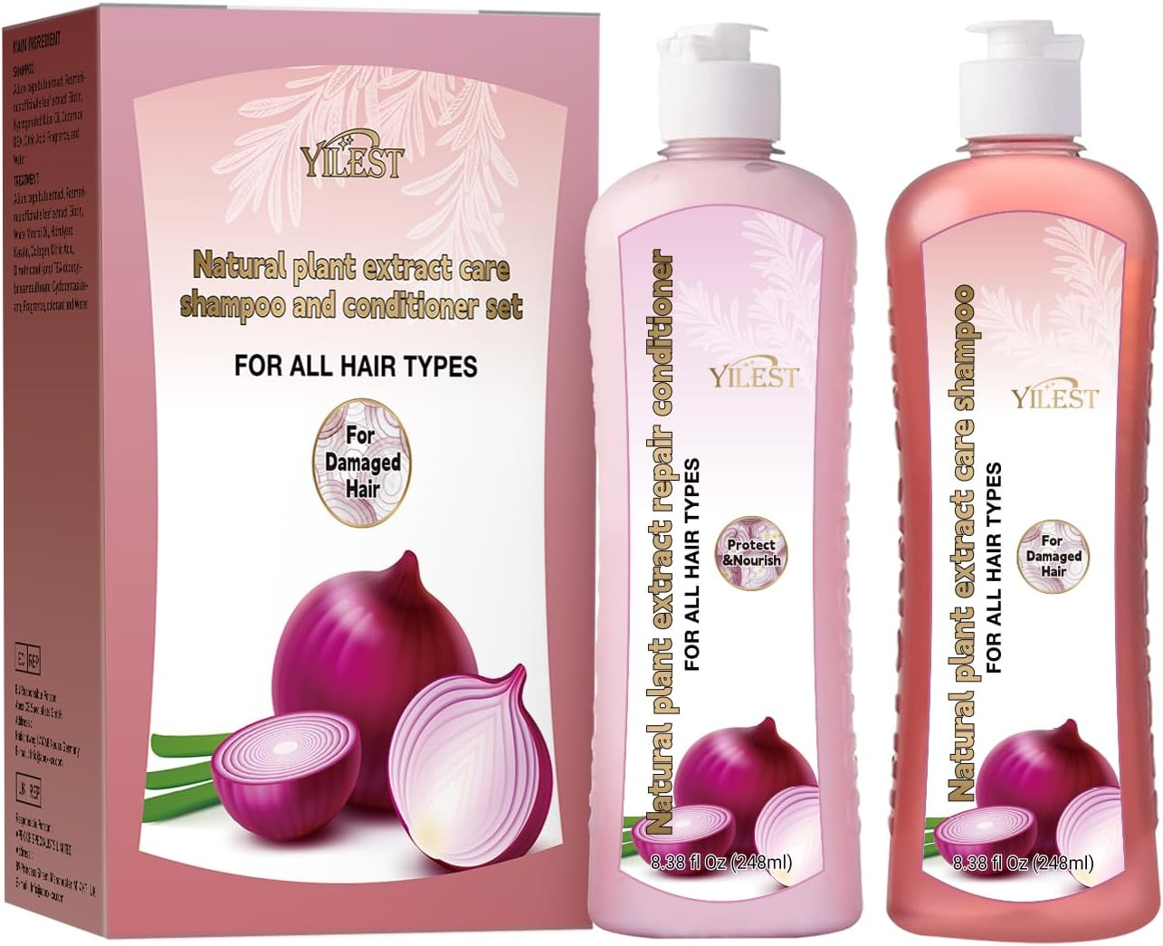 Amazon.com : Onion Biotin and Rosemary Shampoo and Treatment Set for ...