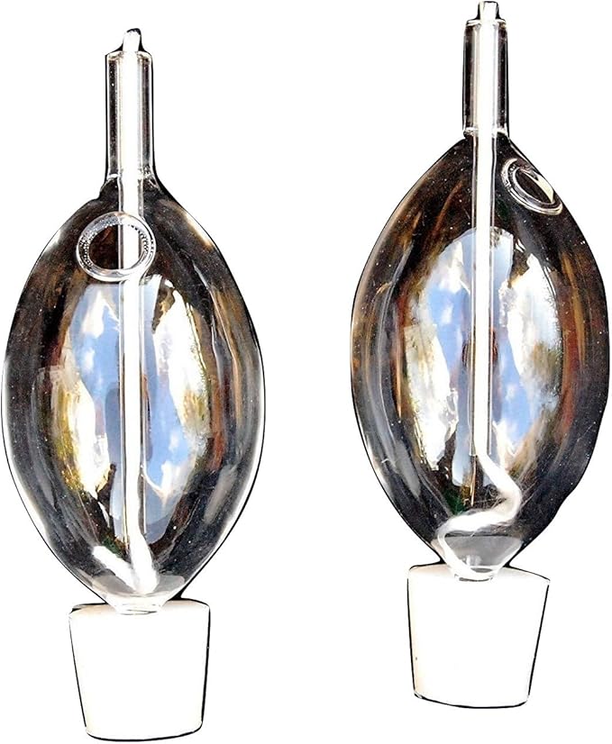Amazon.com: 2 Handblown Glass Flame Candle Holders Inserts Oil Lamp ...