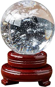 Amazon.com: ESYEM Natural Clear Quartz Crystal Ball,White Crystal ...