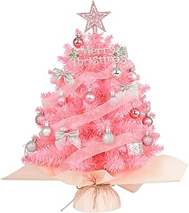 Amazon.com: 20in Mini Christmas Tree with LED Light Desktop Christmas ...