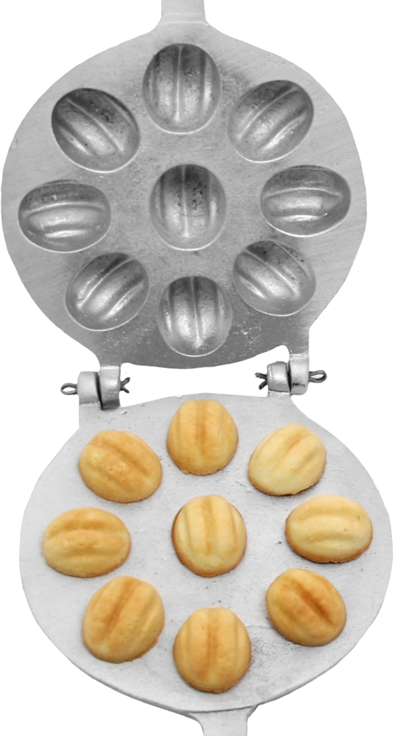 Amazon.com: Walnut Cookie Mold (Oreshek) Maker 9 Halves Nuts Big ...