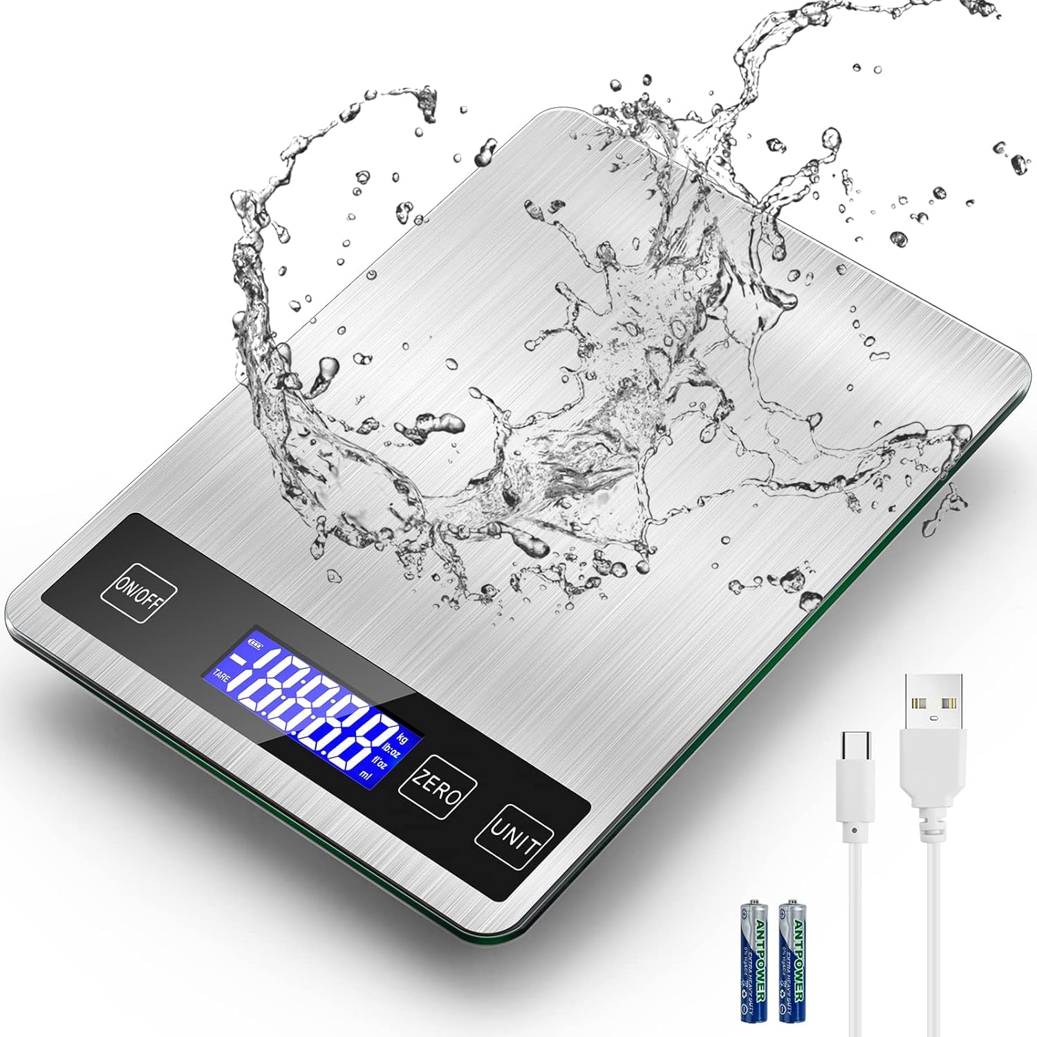 KASTWAVE Digital Food Scale Kitchen Scale, 33Ib/15kg Kitchen Scale with ...