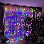 Amazon.com: Dazzle Bright 300 LED Curtain String Lights, RGB Color ...