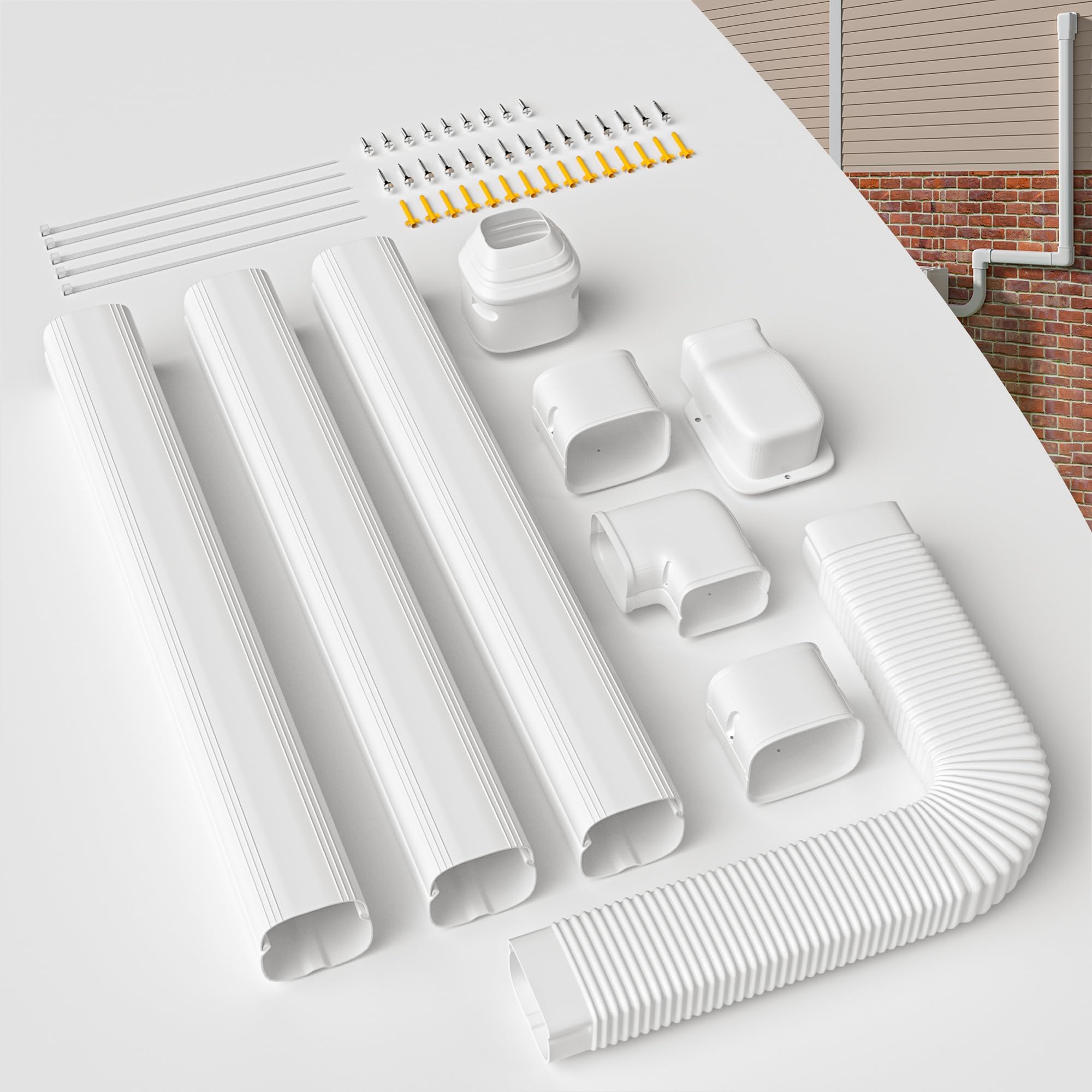 Amazon.com: Kerykwan 3" W 13.5Ft L Mini Split AC Line Cover Kit ...