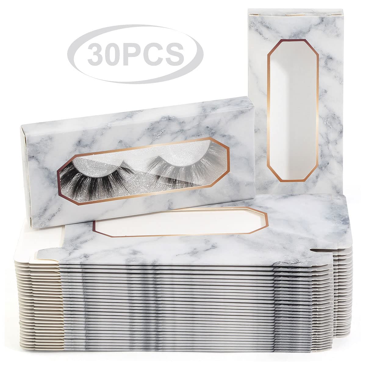 Amazon.com: MAGEFY 30 Pieces Eyelashes Packaging Box, Empty Eyelash ...